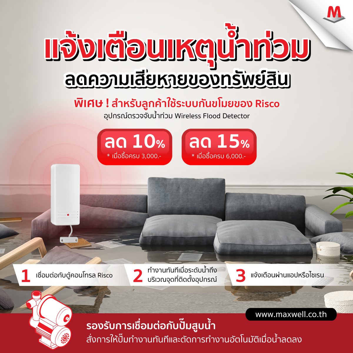 Wireless-Flood-Detector-Promotion | Maxwell Security System