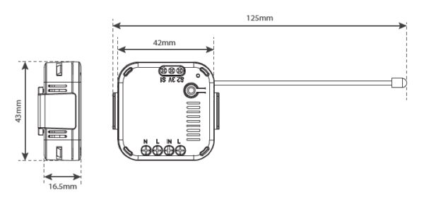 3 wires in-wall module-AN179 | Maxwell Security System